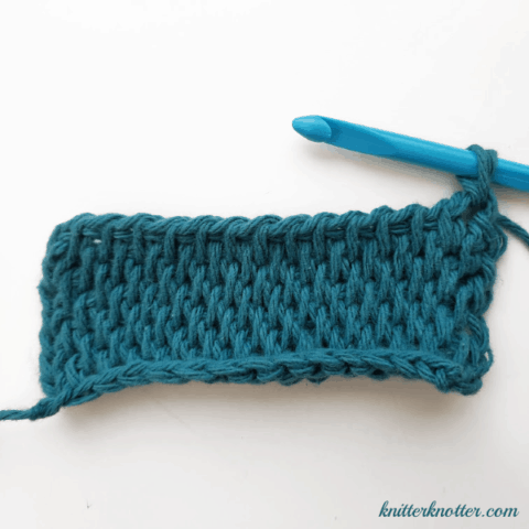 Tunisian crochet tutorial - Tunisian full stitch - KnitterKnotter