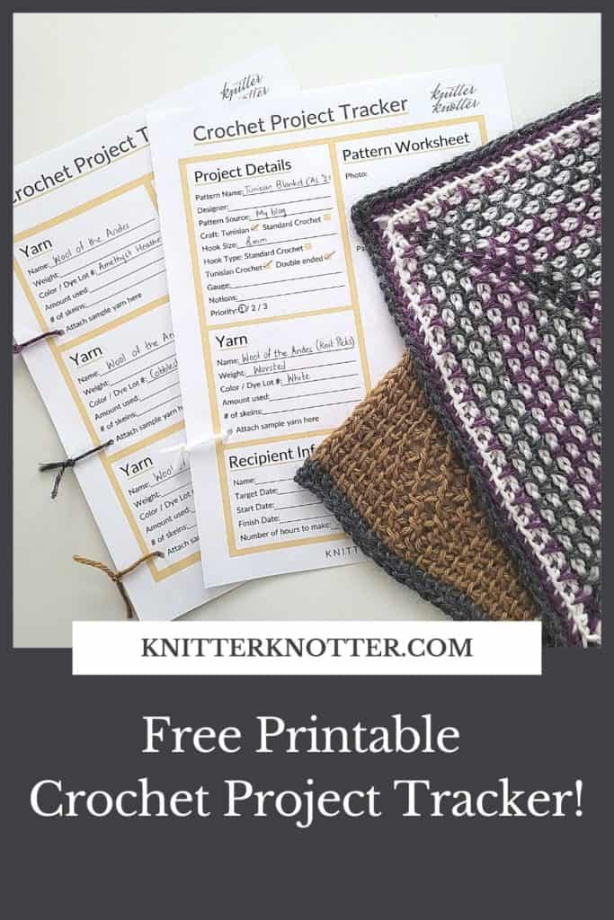 Free Printable Crochet Project Tracker - KnitterKnotter
