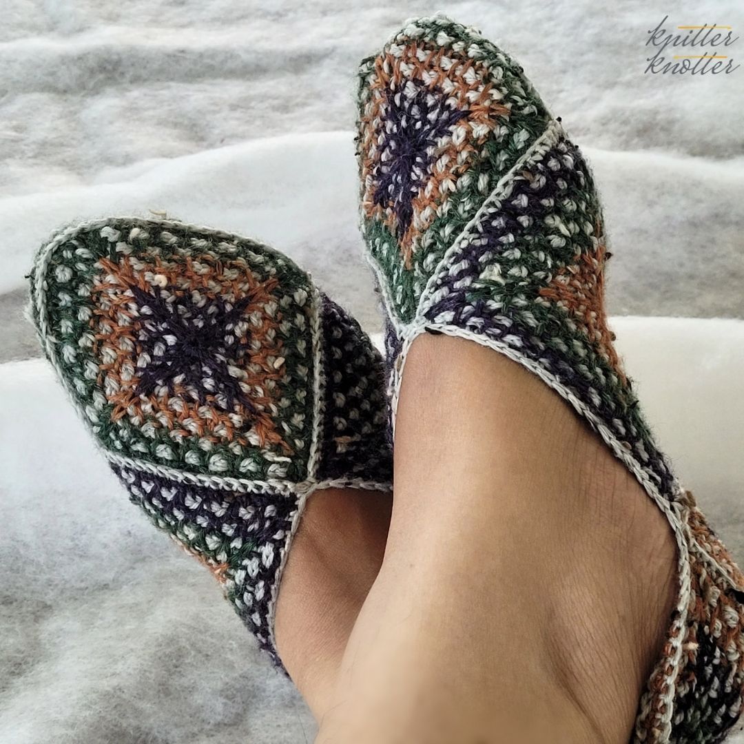 Free Tunisian Crochet Squares Pattern for Ashlesha Slippers ...