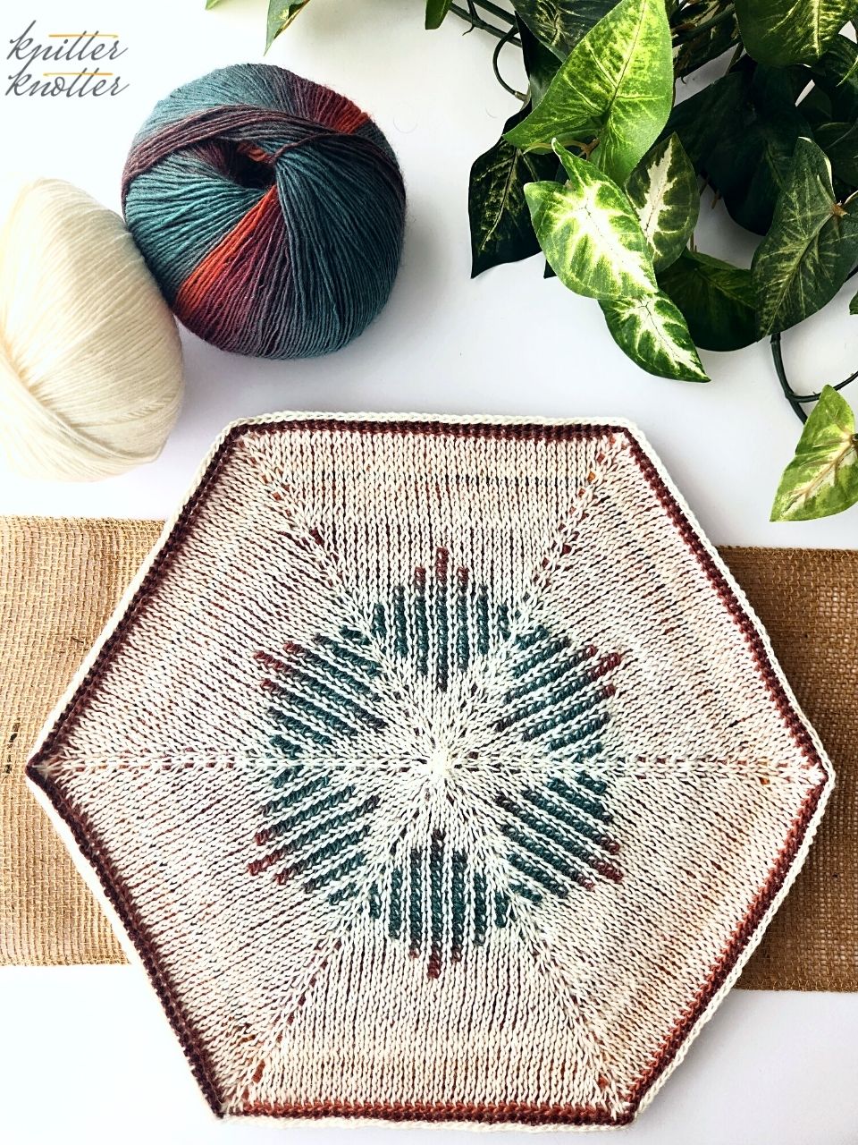 Tunisian Blanket CAL 2024 – Extension Pack Hexagon #4 - KnitterKnotter