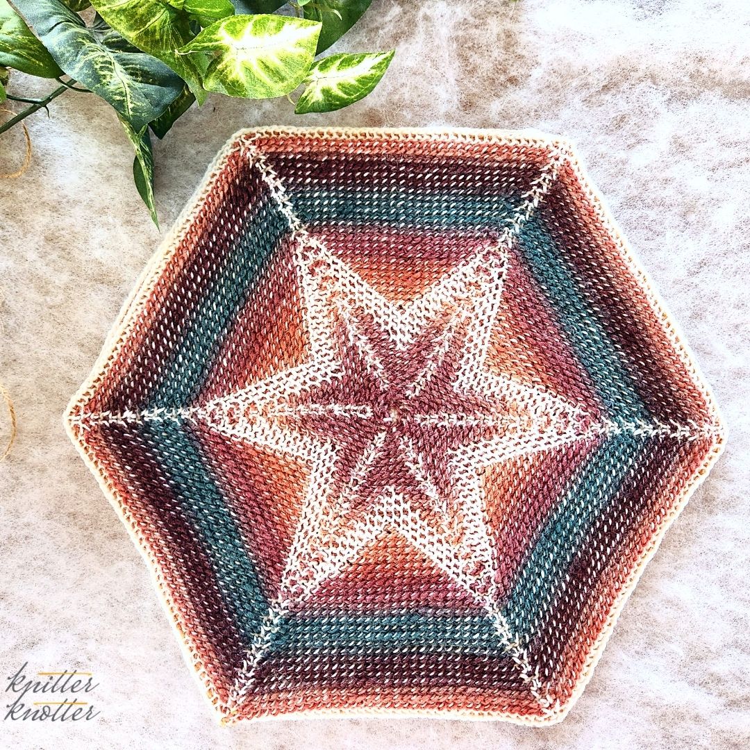 Tunisian Blanket CAL 2024 – Extension Pack Hexagon #1 - KnitterKnotter