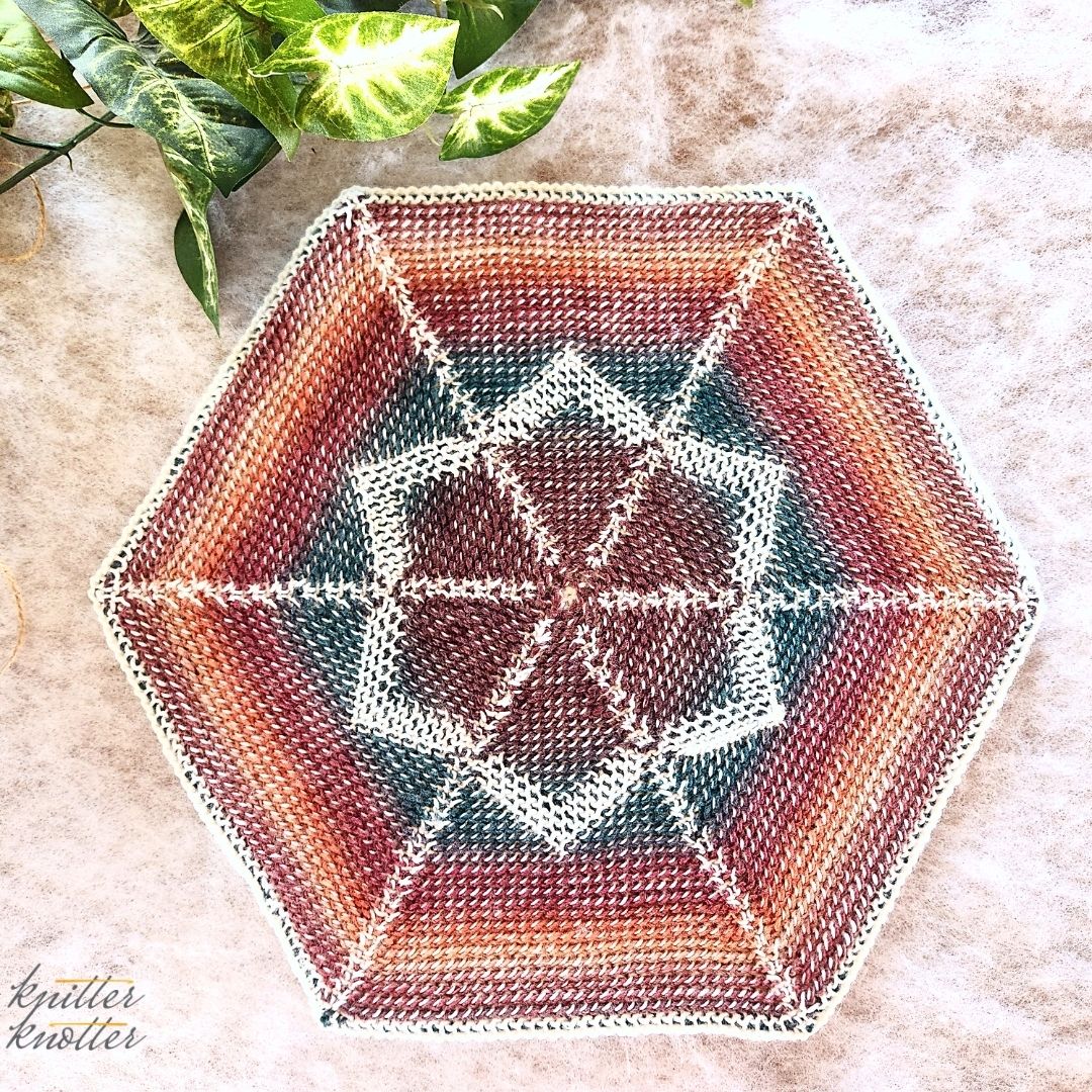 Tunisian Blanket CAL 2024 – Extension Pack Hexagon #3 - KnitterKnotter