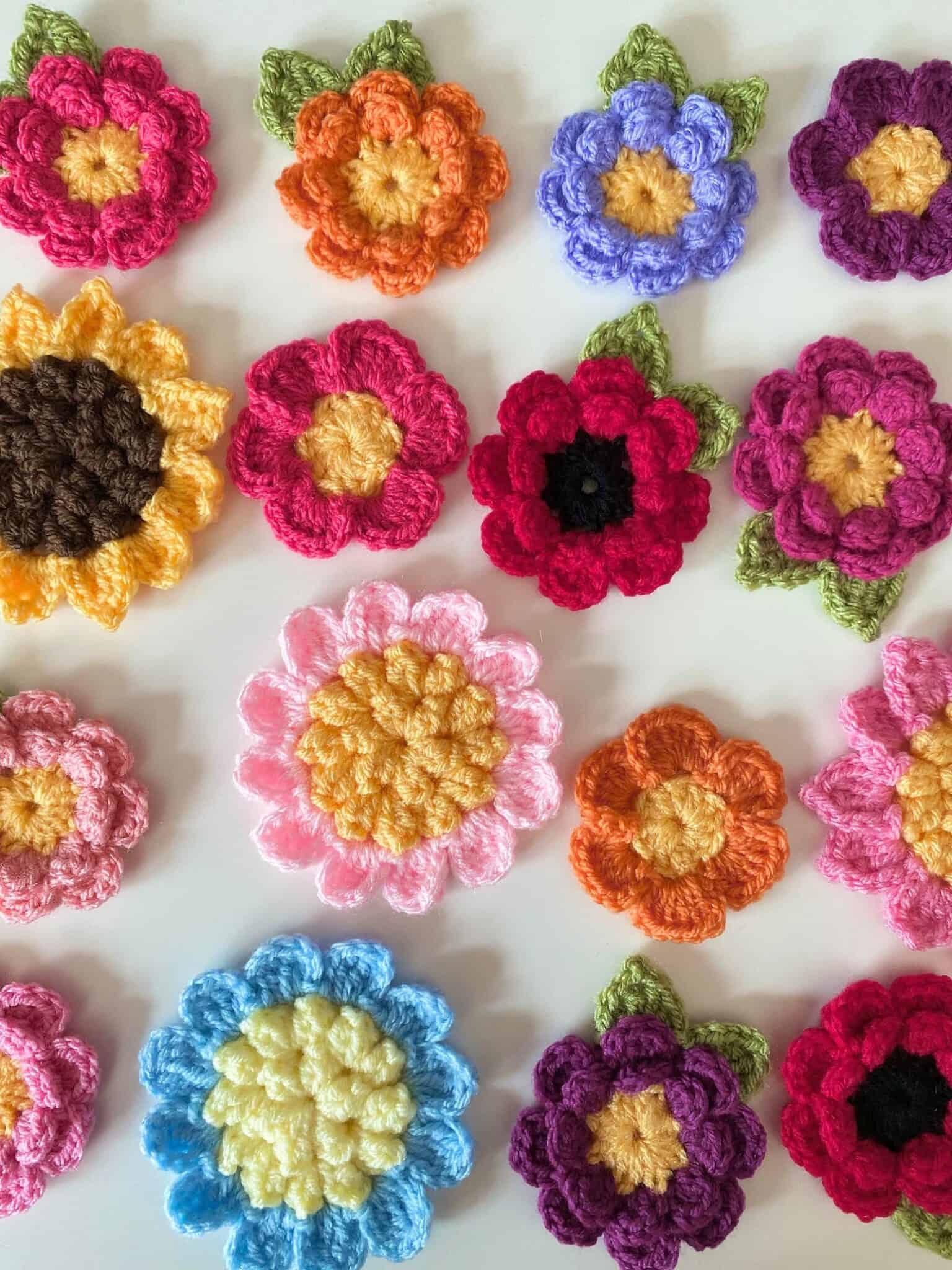 How to Crochet Easy Flowers for Beginners! - KnitterKnotter