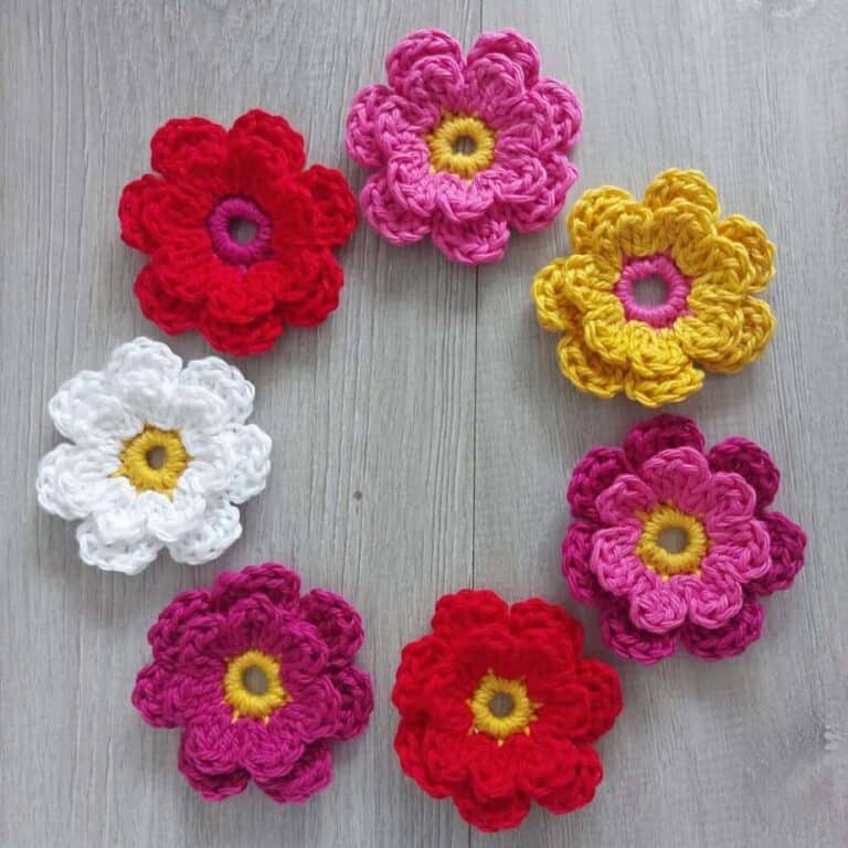 How to Crochet Easy Flowers for Beginners! - KnitterKnotter