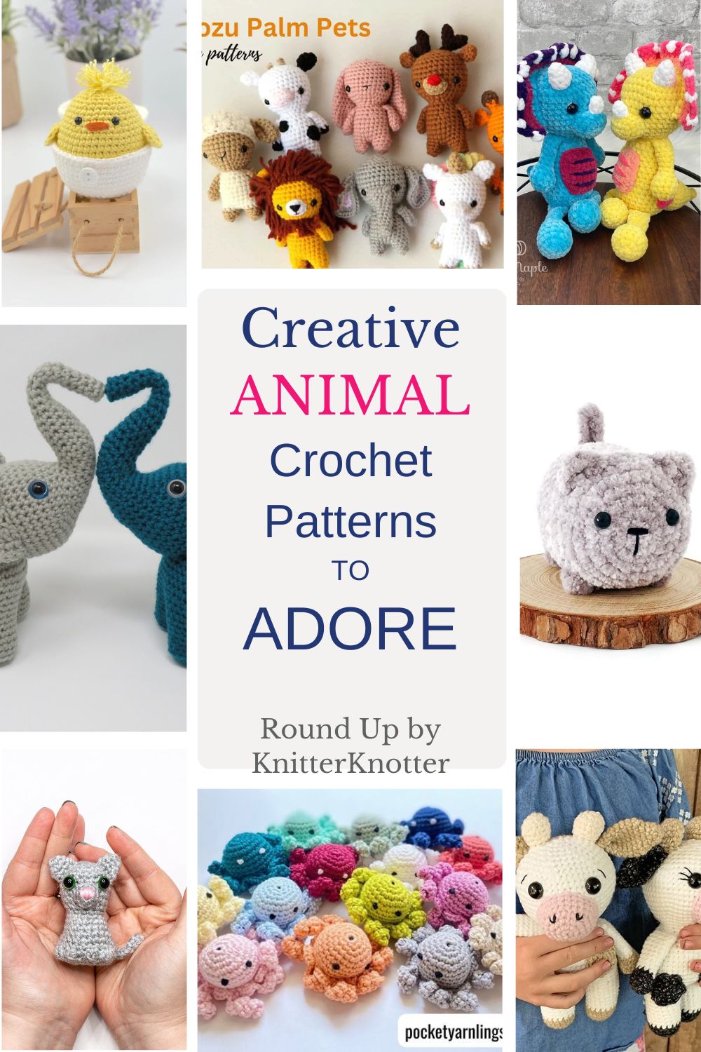 25 Crochet Animal Patterns: Stuffed Animal Amigurumi! - KnitterKnotter