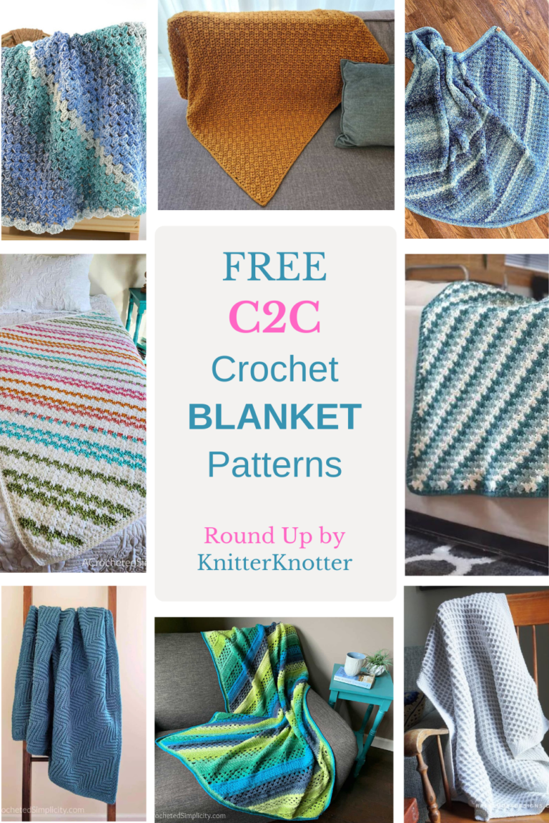 25 Free & Premium C2C Crochet Blanket Patterns - KnitterKnotter