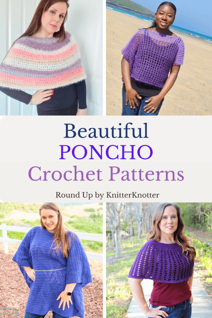 20 Free Crochet Poncho Patterns: Beginners & Bold! - KnitterKnotter