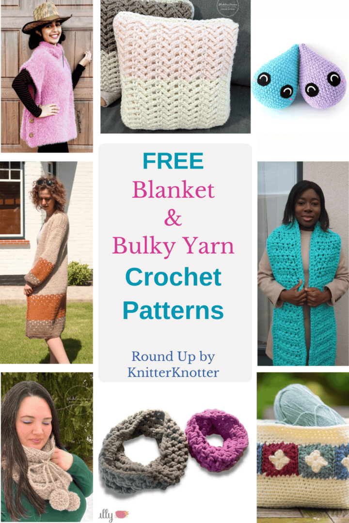 31 Free Blanket and Bulky Yarn Crochet Patterns - KnitterKnotter